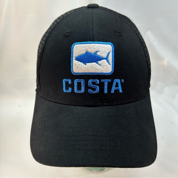 Accessories | Costa Snap Back Mesh Trucker A Hat Cap Black Bluefin Logo ...